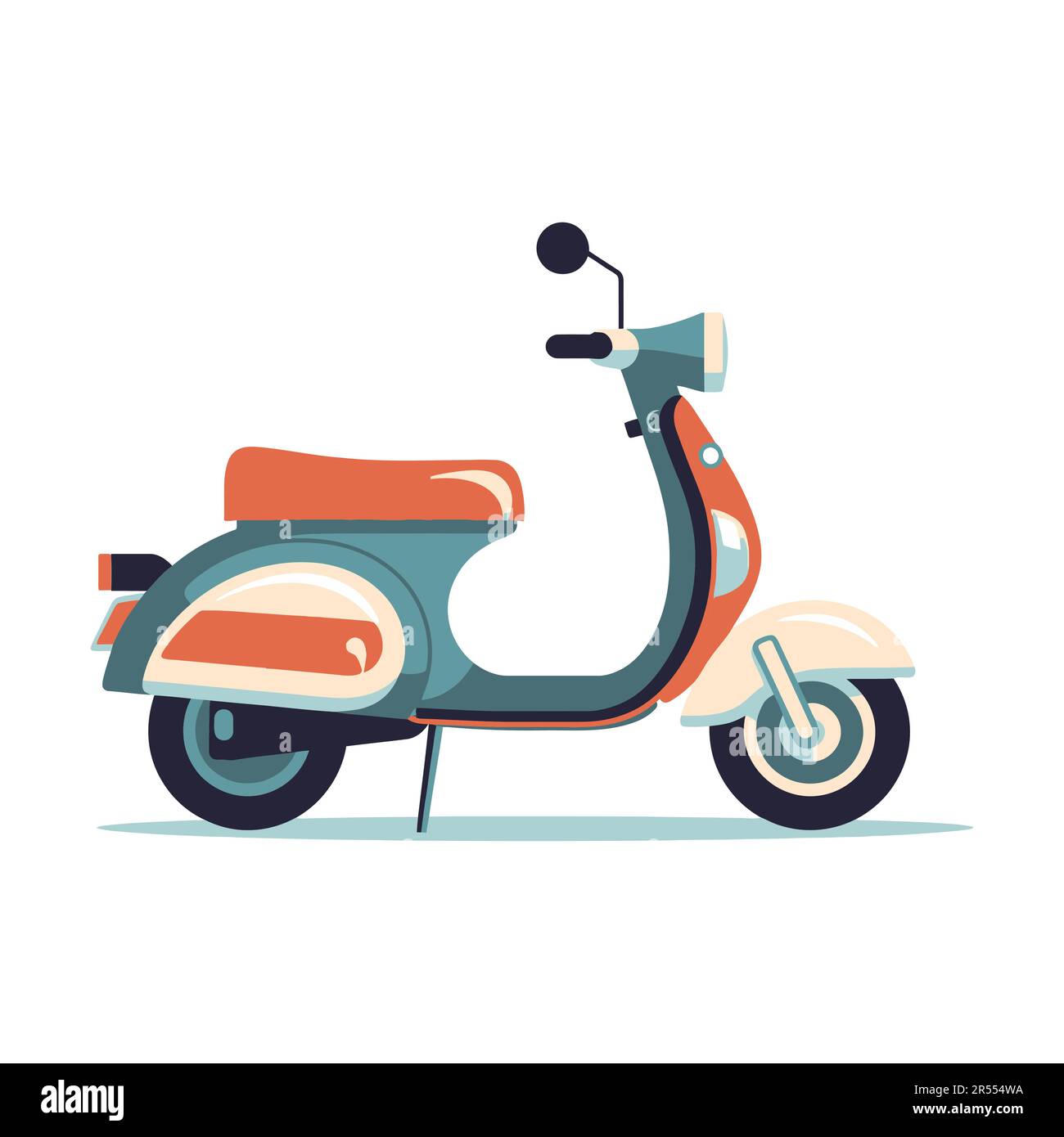 scooter icon logo flat style on white background. Vector illustration ...