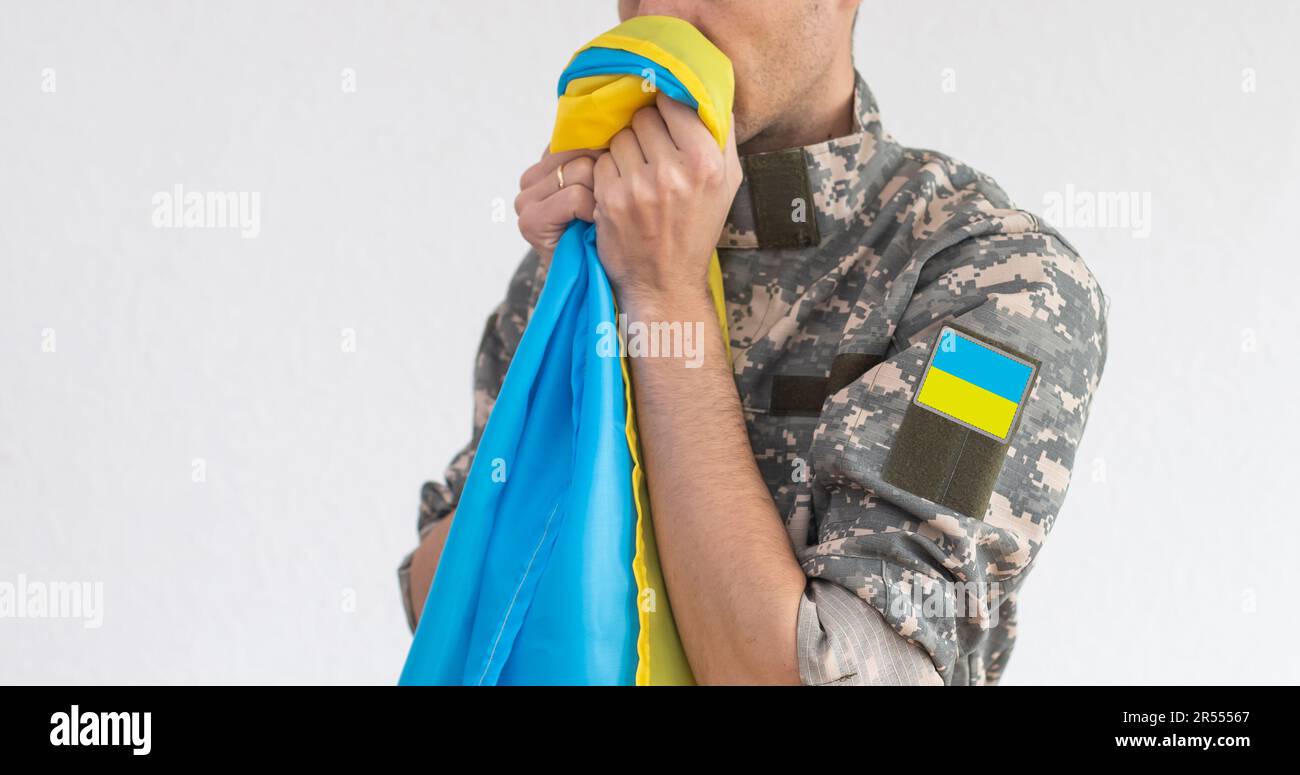 ukrainian man, sodier. Mental health. Nervous male military suffering ...