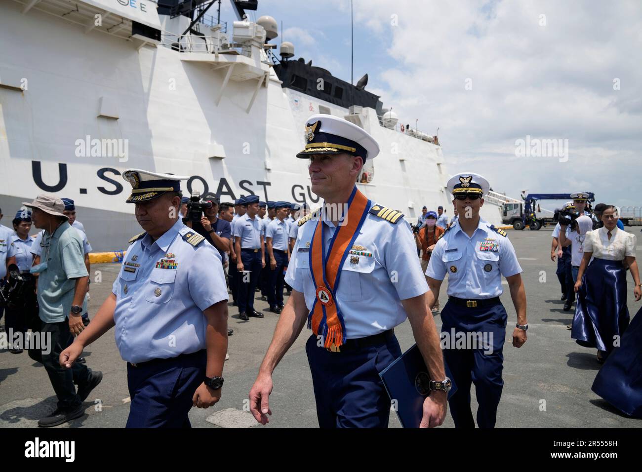 U.S. Coast Guard Commanding Officer of Stratton, Captain Brian Krautler ...