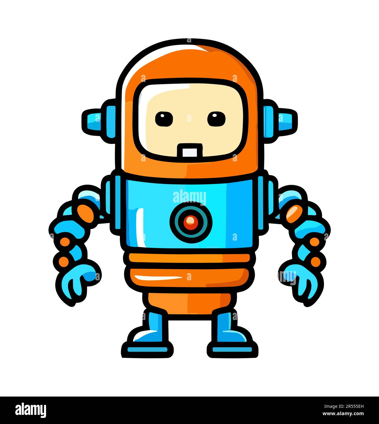 Robot, chatbot, AI bot character, cartoon mascot Stock Vector Image ...