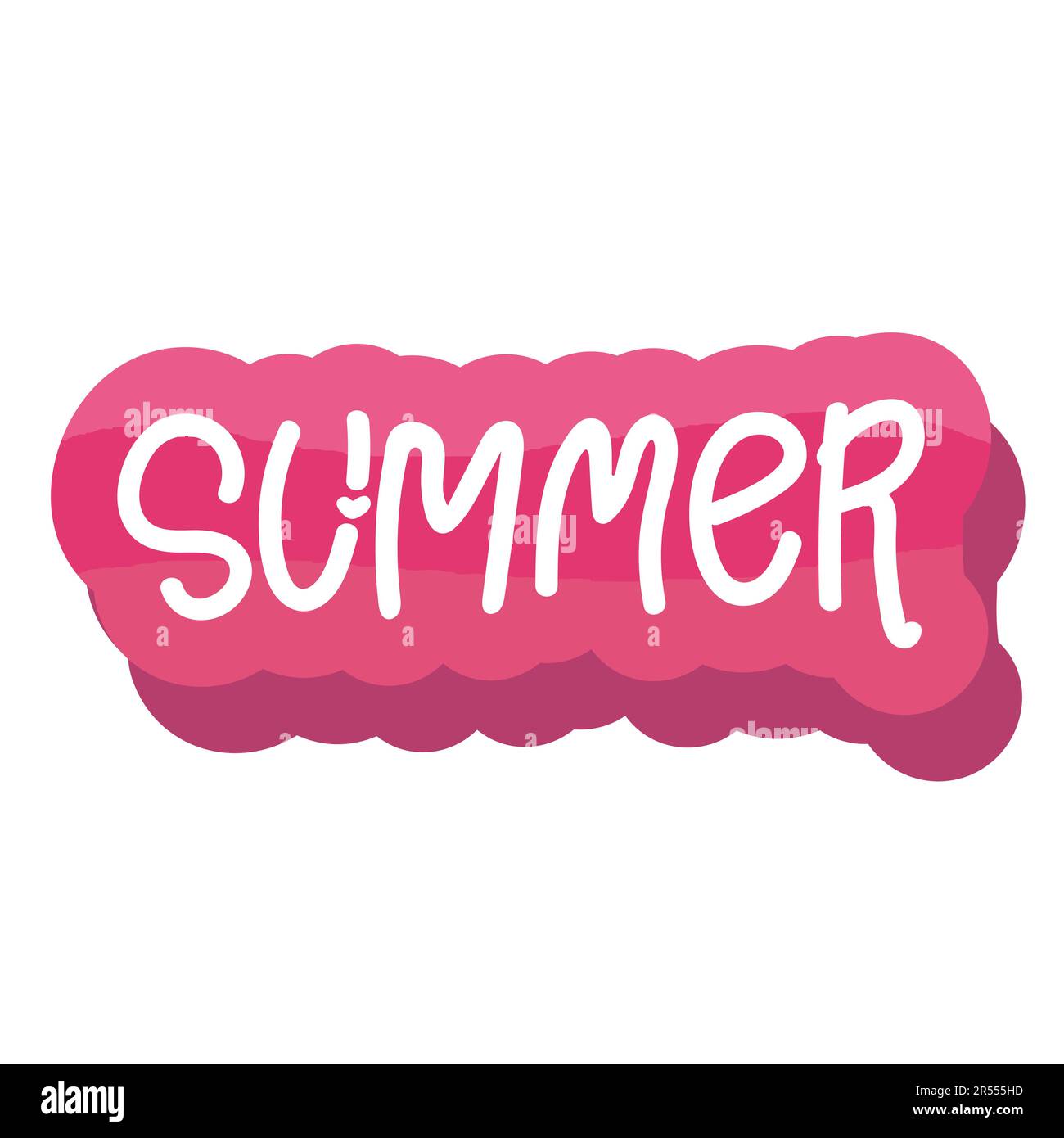 Vector illustration: Brush lettering composition of Summer Vacation ...