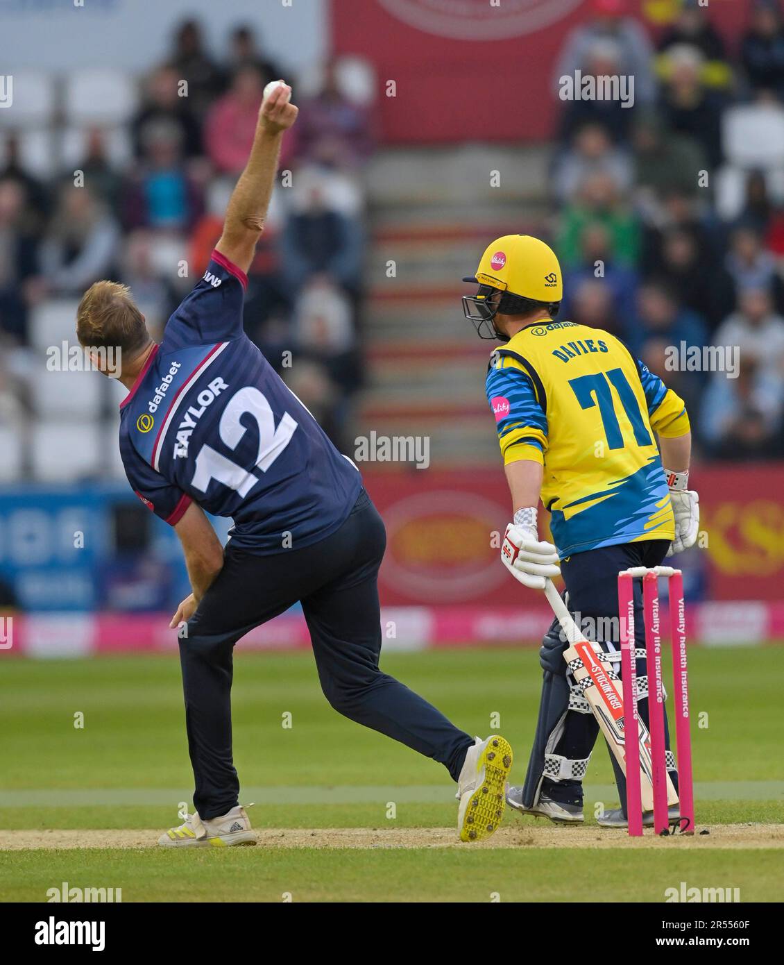Northampton May 31 :Tom Taylor of Northamptonshire during the Vitality ...