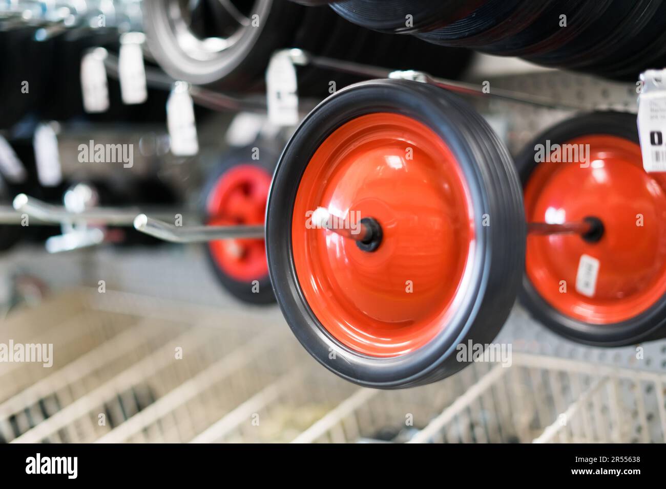 Industrial trolley Swivel Rubber Caster Wheels in store not fixed and ...