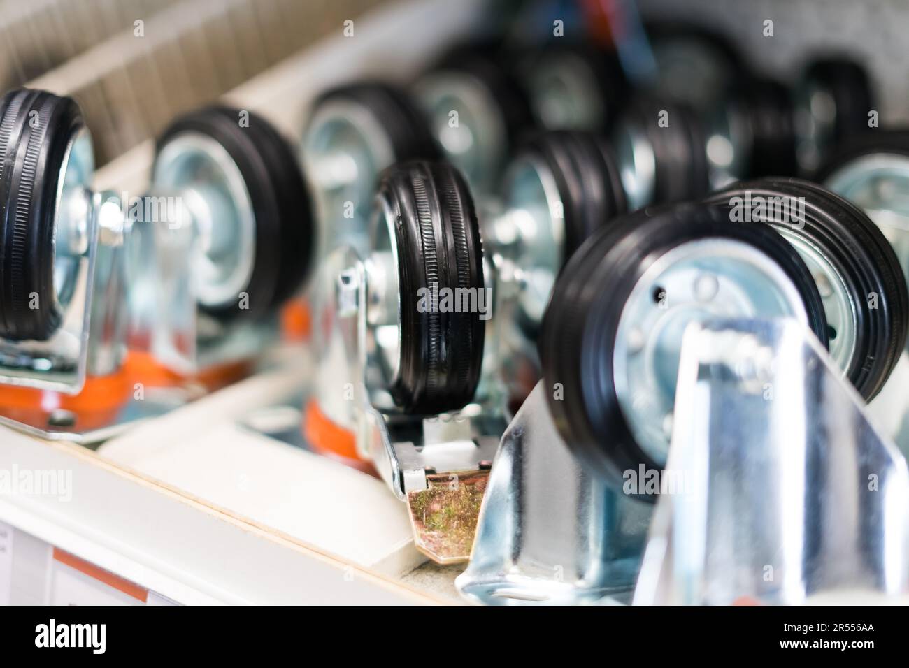 Industrial trolley Swivel Rubber Caster Wheels in store not fixed and ...