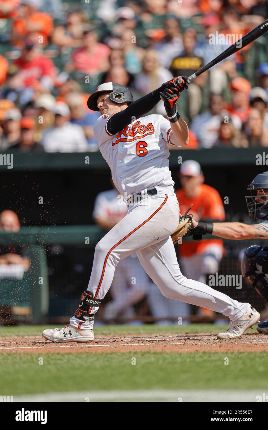 Baltimore, MD, USA; Baltimore Orioles first baseman Ryan Mountcastle (6 ...