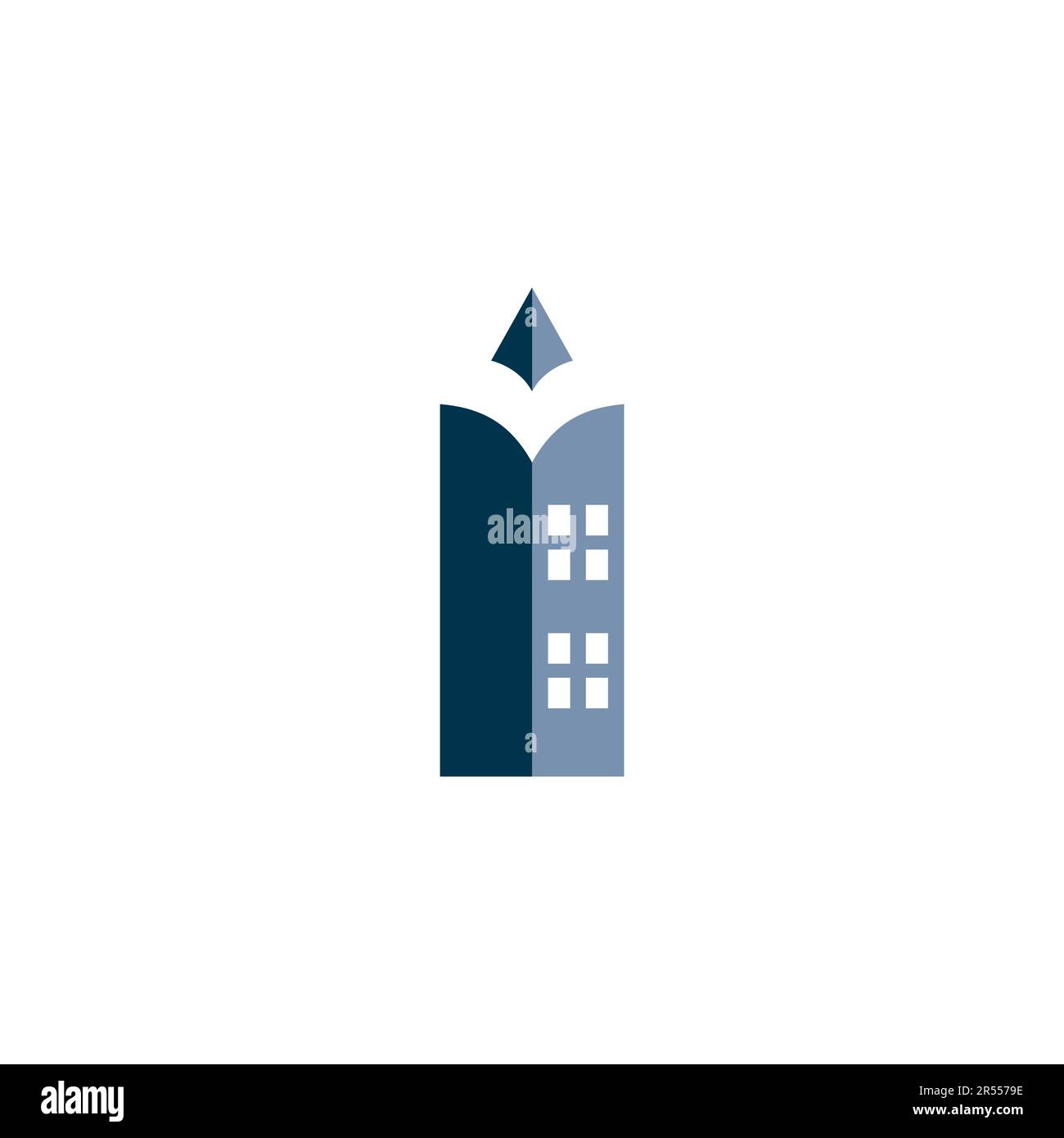 Pen City Logo concept combination Pen and City look simple and unique ...