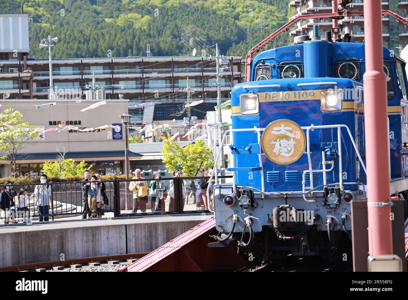 Kinugawa, Japan -May 2 2023: Diesel Locomotive Taiju (DL) Stops at Tobu ...
