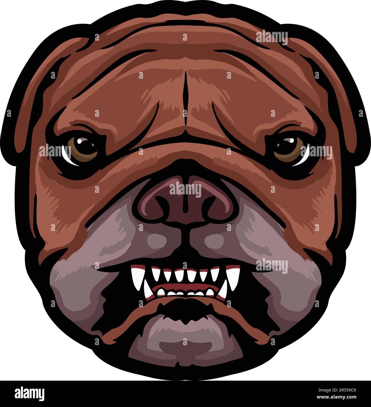 Bulldog Face Vector