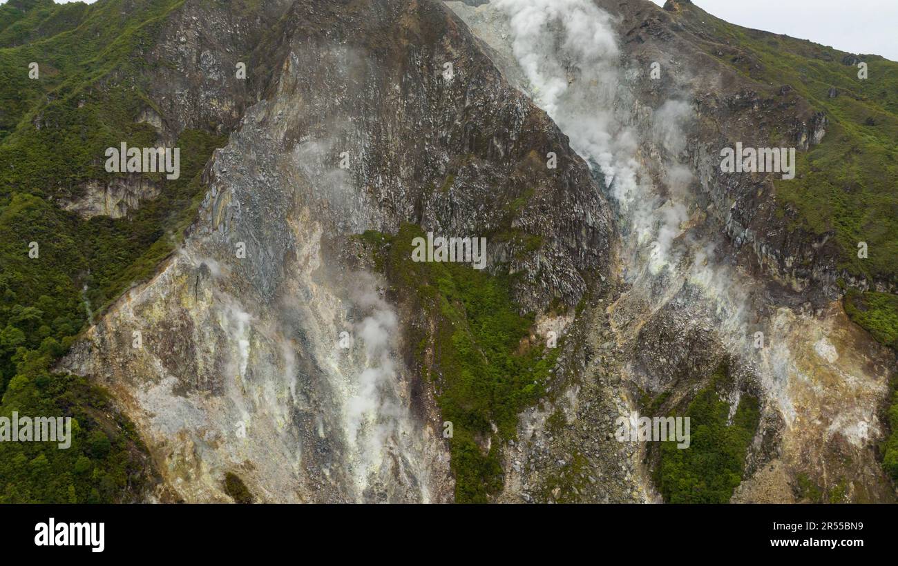 Sibayak volcano crater fumaroles berastagi hi-res stock photography and ...