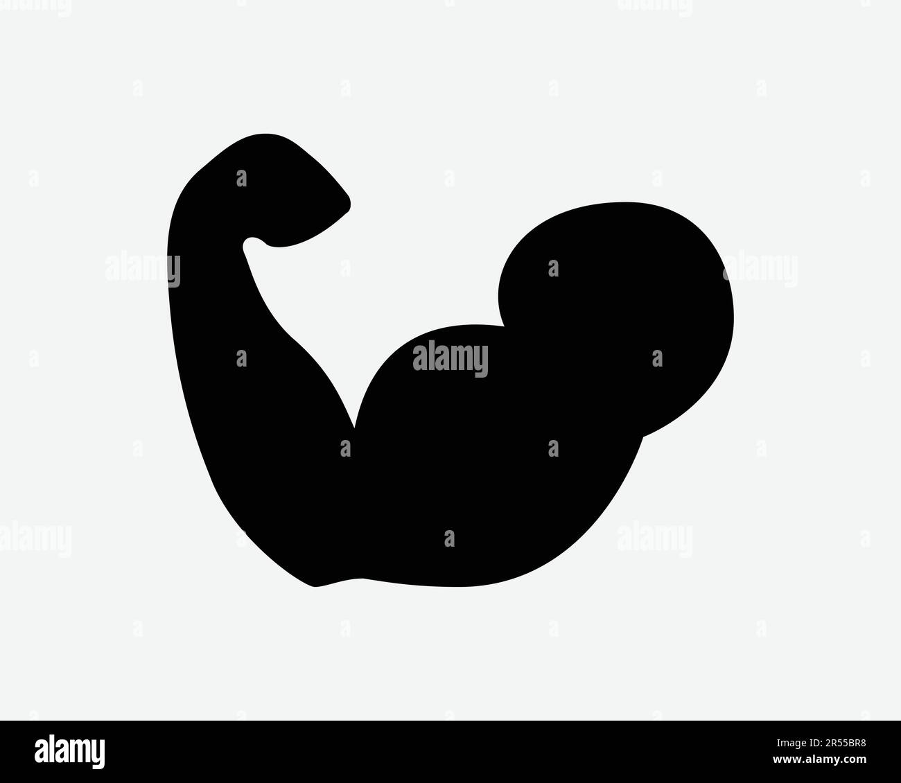 Bicep Icon. Arm Muscle Strong Muscular Bodybuilding Body Build Gym ...