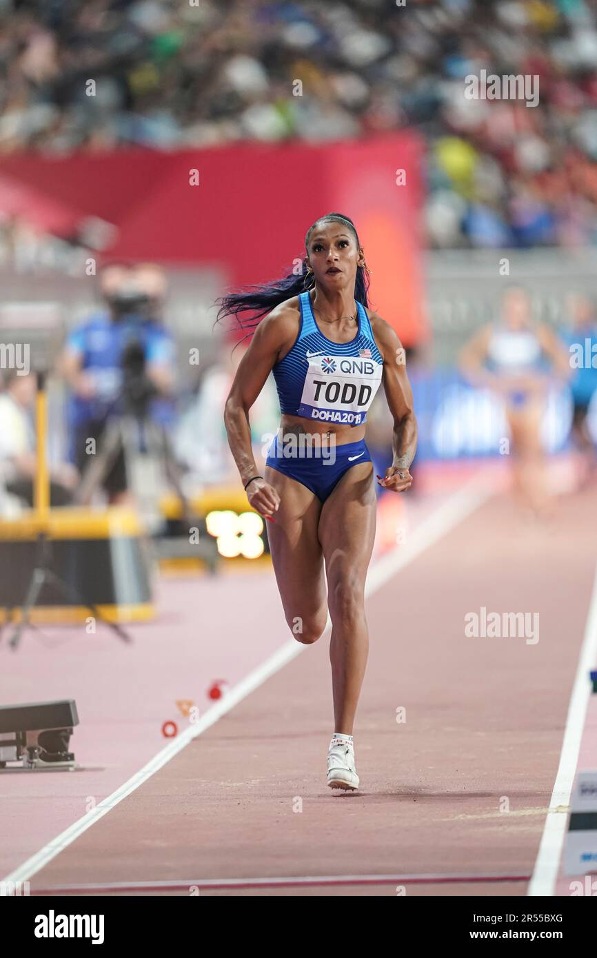 Jasmine TODD in the long jump at the Doha 2019 World Athletics Championships Stock Photo - Alamy