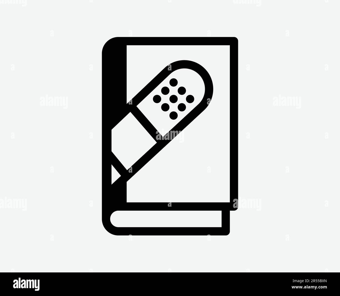 Book Repair Icon. Damage Spoil Injury Bandage Restore Broken Education ...