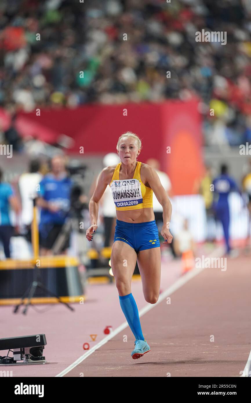 Tilde JOHANSSON in the long jump at the Doha 2019 World Athletics ...