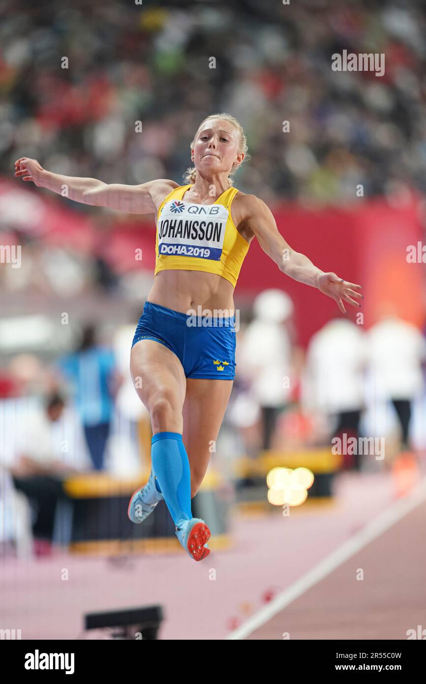 Tilde JOHANSSON in the long jump at the Doha 2019 World Athletics ...