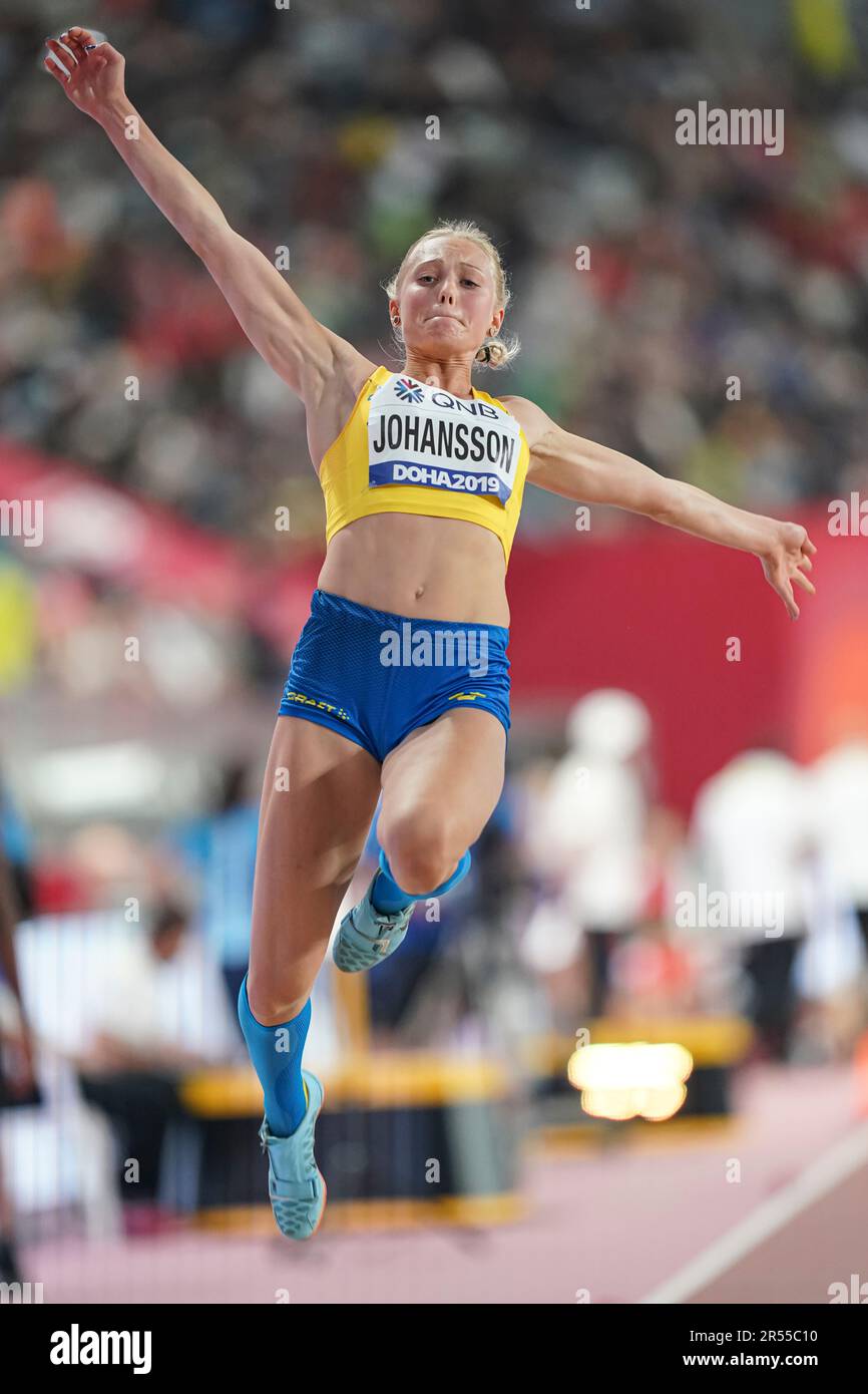 Tilde JOHANSSON in the long jump at the Doha 2019 World Athletics ...