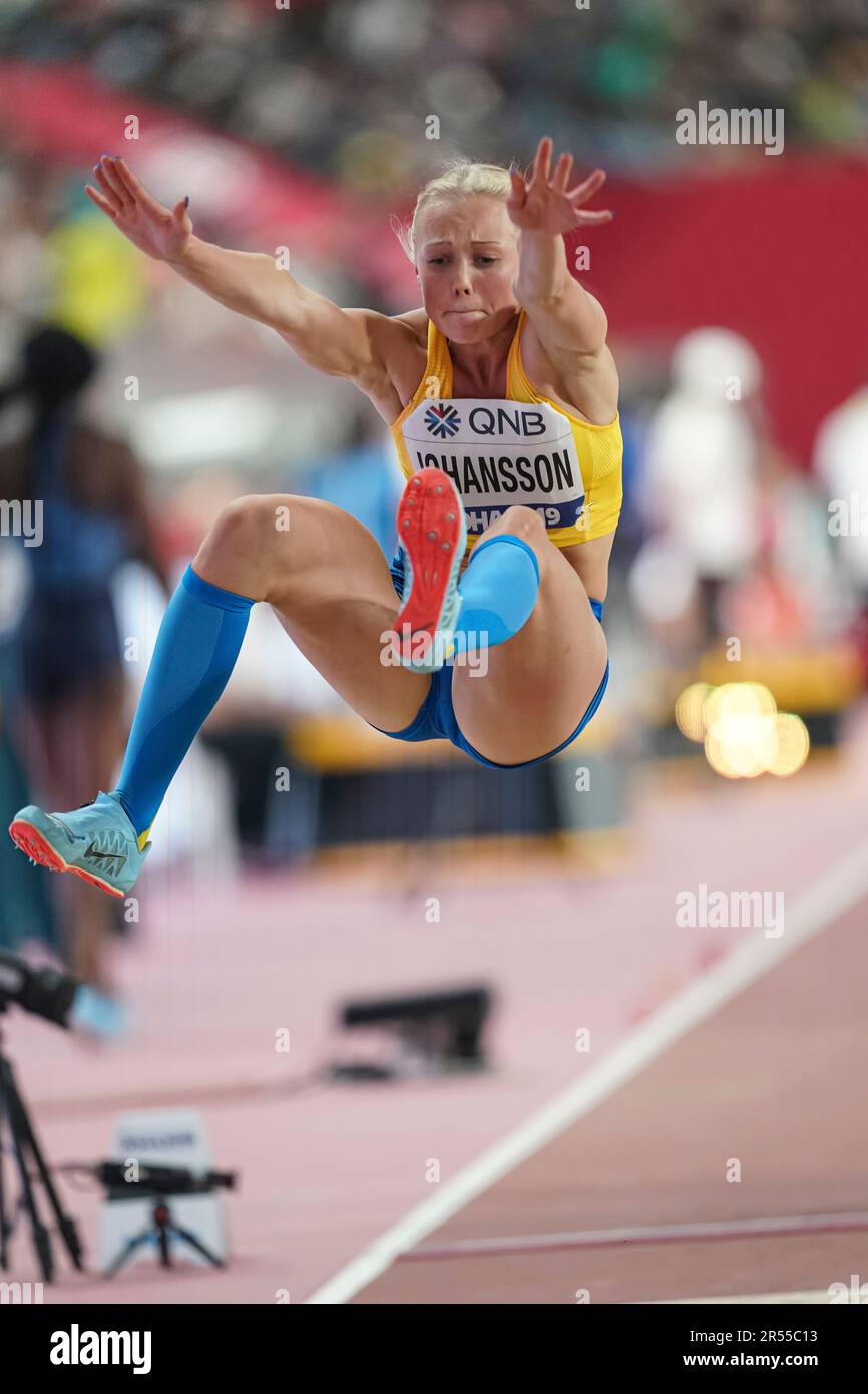 Tilde JOHANSSON in the long jump at the Doha 2019 World Athletics ...