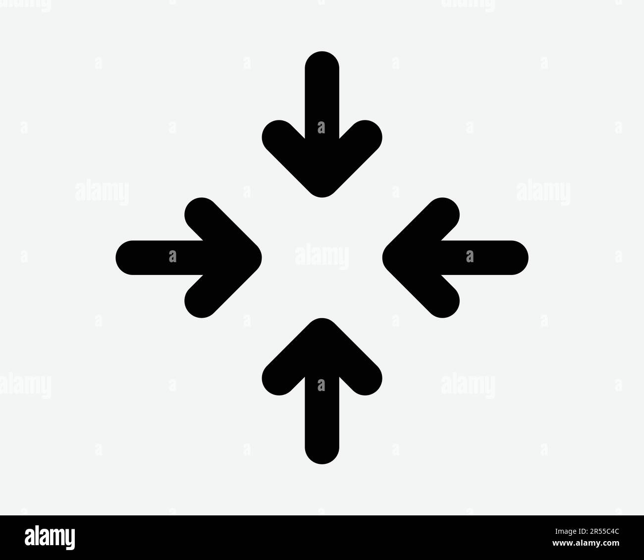 Four Arrows Pointing In Icon. Direction Center Place Position Meeting ... Four Arrows Pointing In Icon. Direction Center Place Position Meeting ...