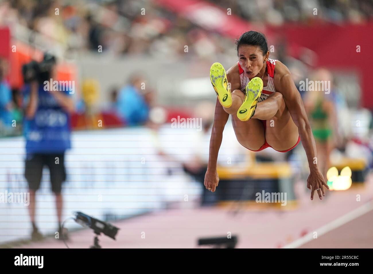 Maria Natalia Londa in the long jump at the Doha 2019 World Athletics ...