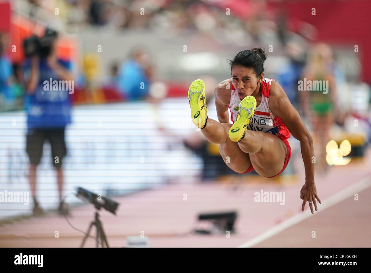 Maria Natalia Londa in the long jump at the Doha 2019 World Athletics ...