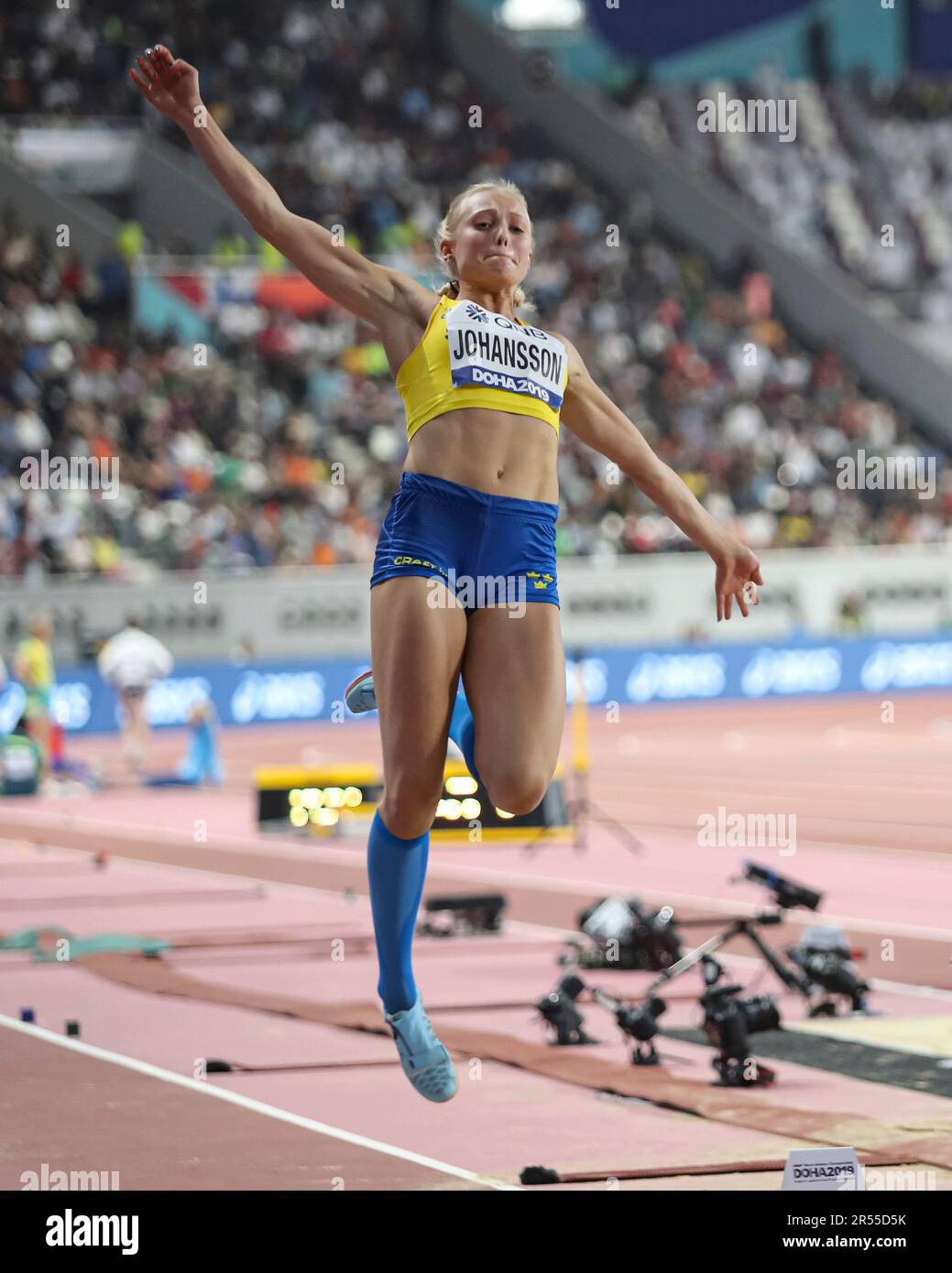 Tilde JOHANSSON in the long jump at the Doha 2019 World Athletics ...