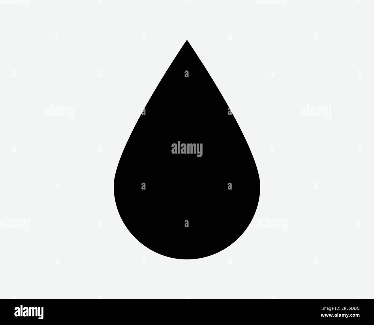 Water Droplet Icon. Liquid Drop Drip Rain Wet Oil Raindrop Blood ...