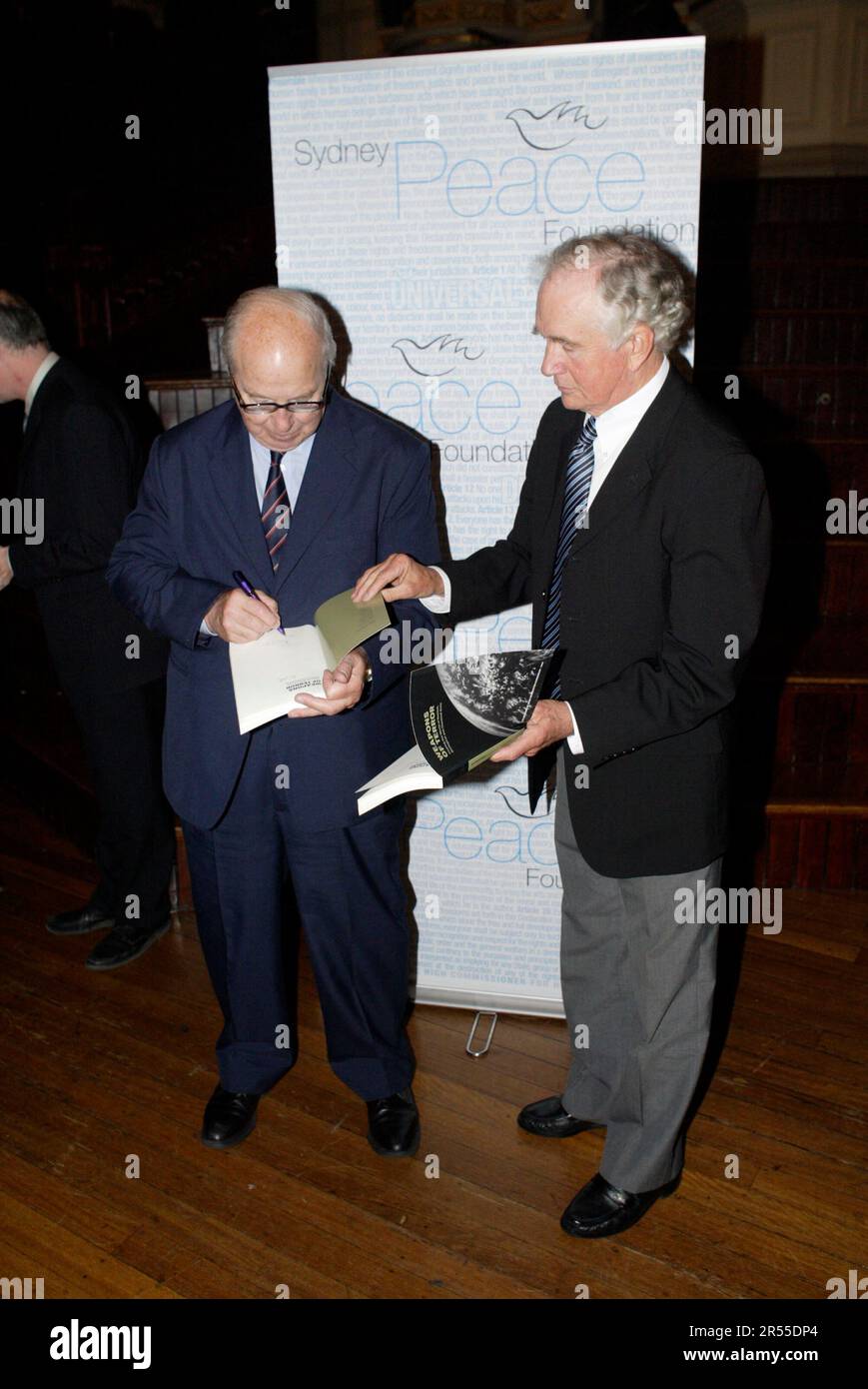 Hans Blix with Professor Stuart Rees A.M., Director of the Sydney Peace ...