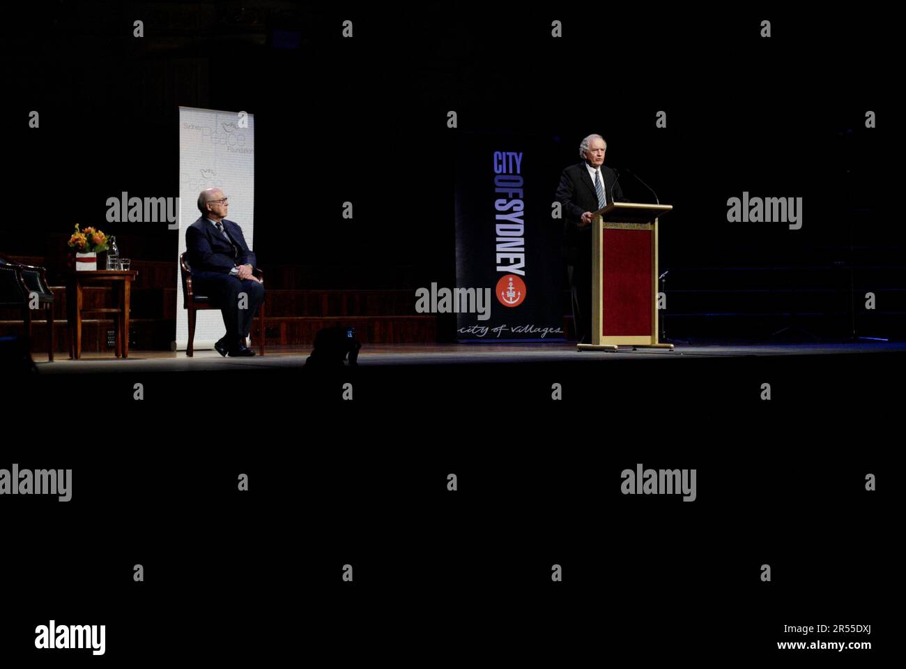 Hans Blix with Professor Stuart Rees A.M., Director of the Sydney Peace ...