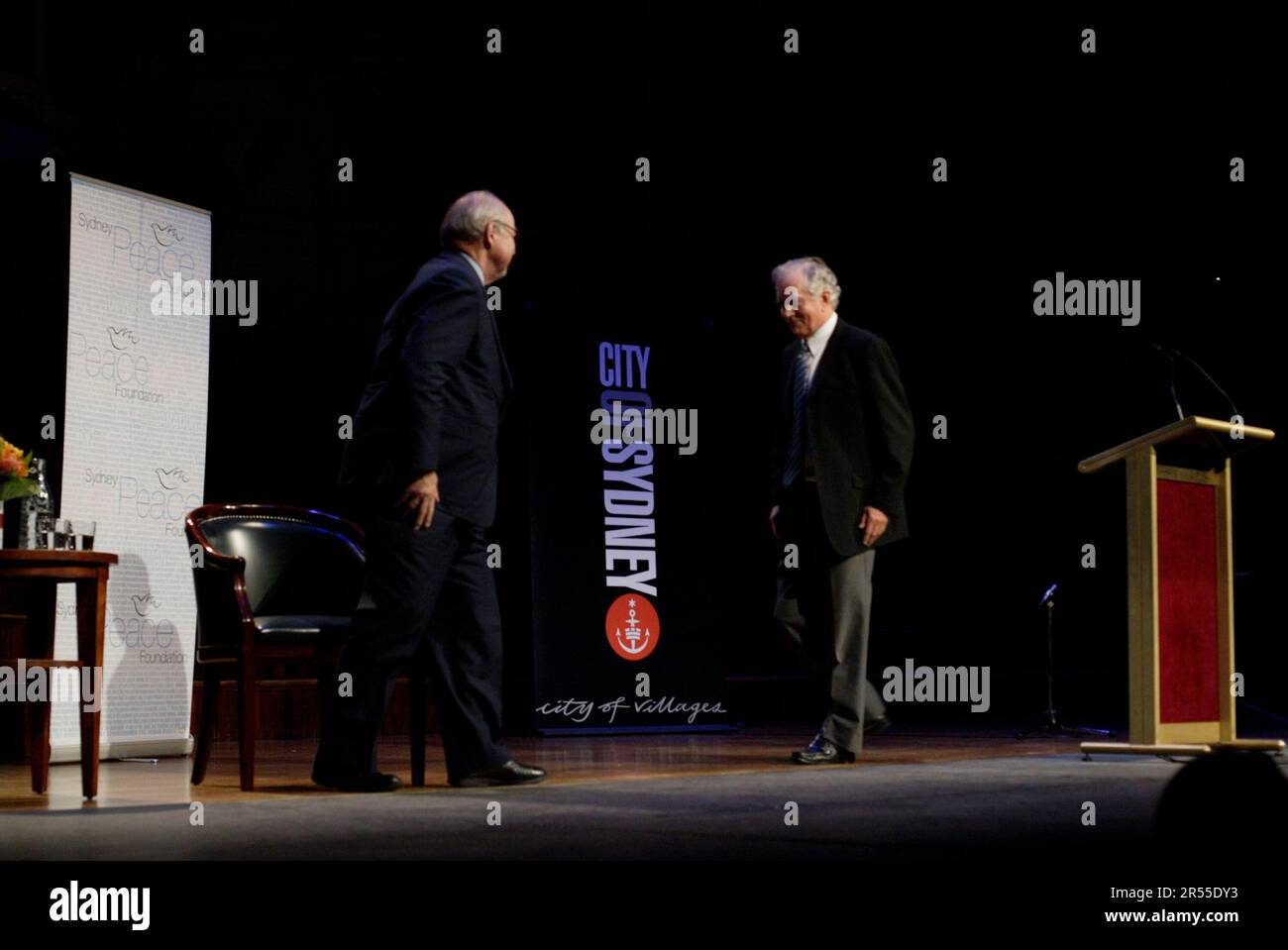 Hans Blix with Professor Stuart Rees A.M., Director of the Sydney Peace ...