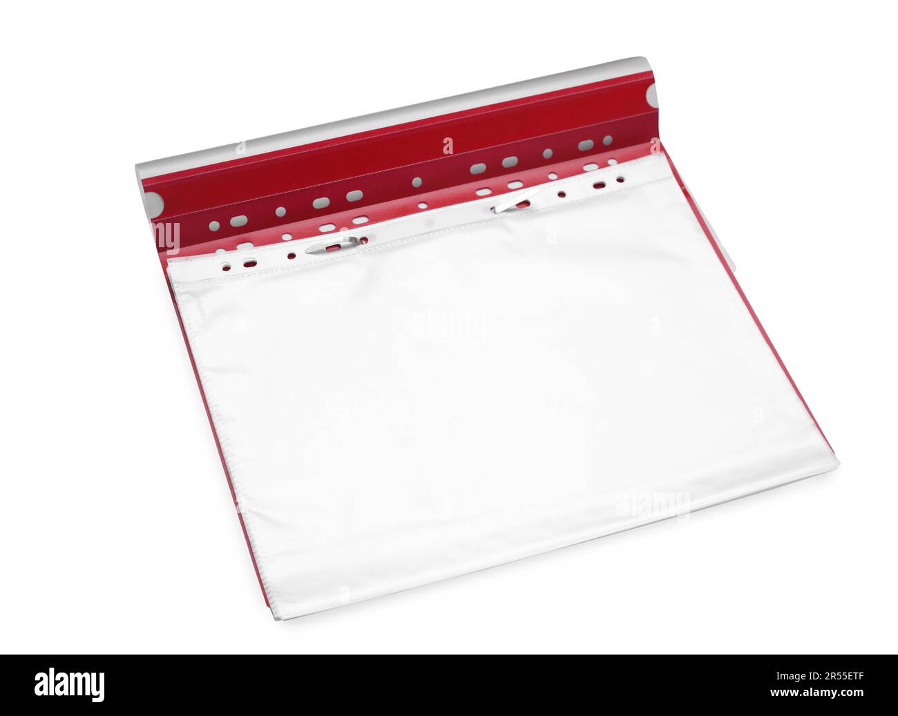 File folder with punched pockets on light grey background Stock Photo ...