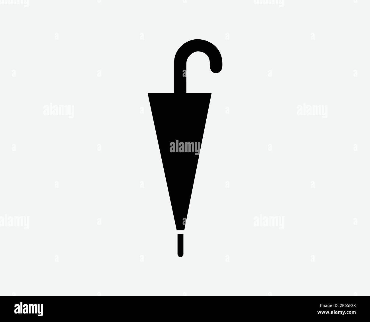 Umbrella Icon. Rain Weather Protection Handle Object Rainy Season ...