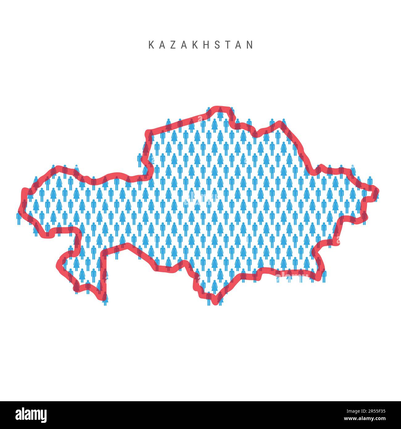 Kazakhstan Population Map