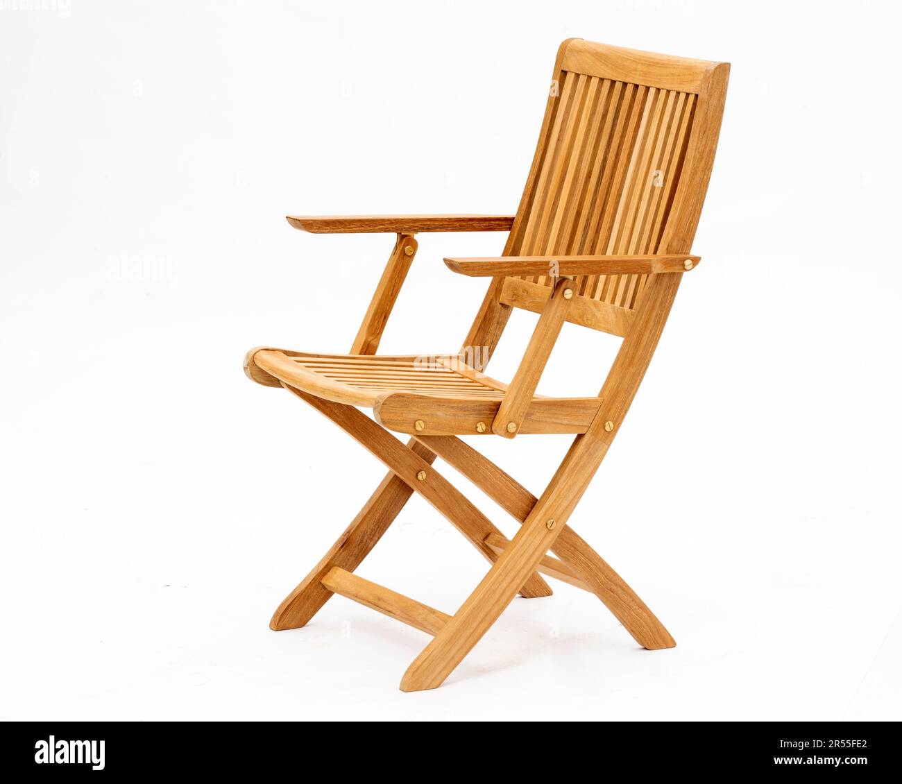 Wooden chair isolated on white background. Clipping path included Stock ...