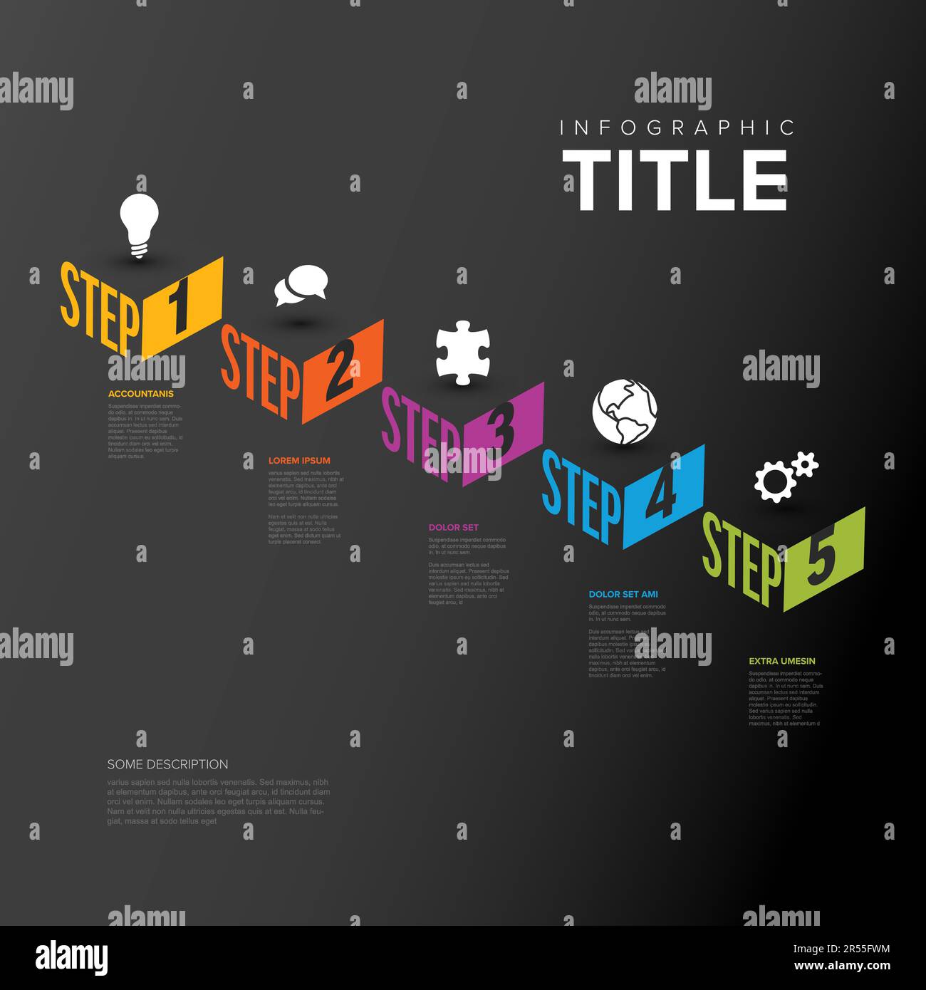 Vector Infographic steps diagram template for workflow, business schema or procedure diagram ...
