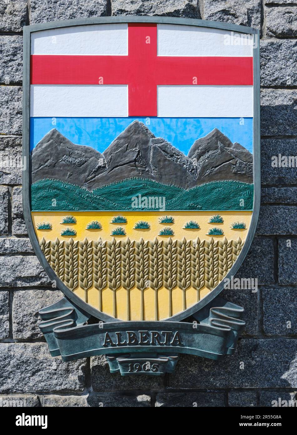 Coat of Arms of Alberta, Confederation Garden Court, Victoria ...