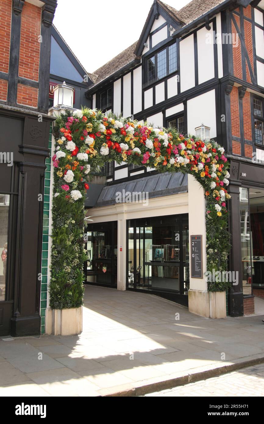 Flowers surrounding entrance to Tunsgate Square shopping centre on ...
