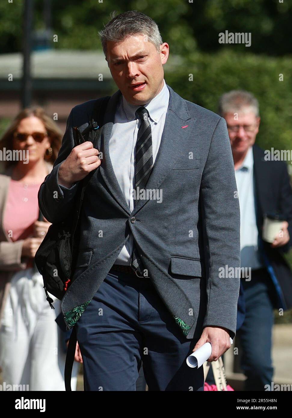 Adam Smyth, director of BBC Northern Ireland, arrives at the Office of ...