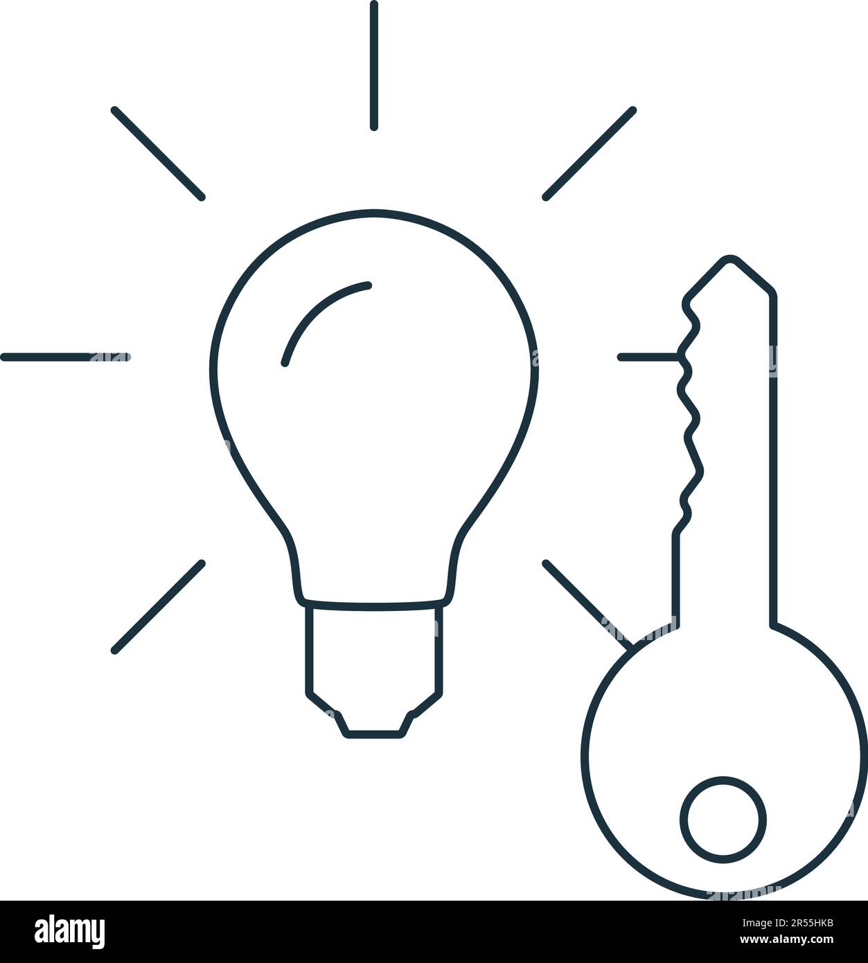 Key idea icon. Monochrome simple sign from idea collection. Key idea ...