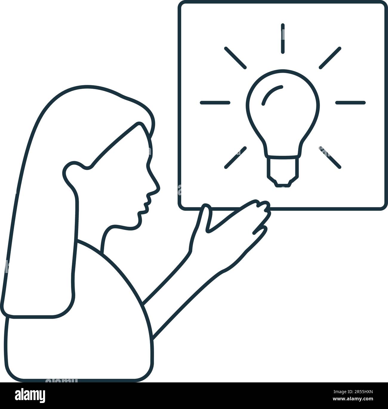 Idea presentation icon. Monochrome simple sign from idea collection ...