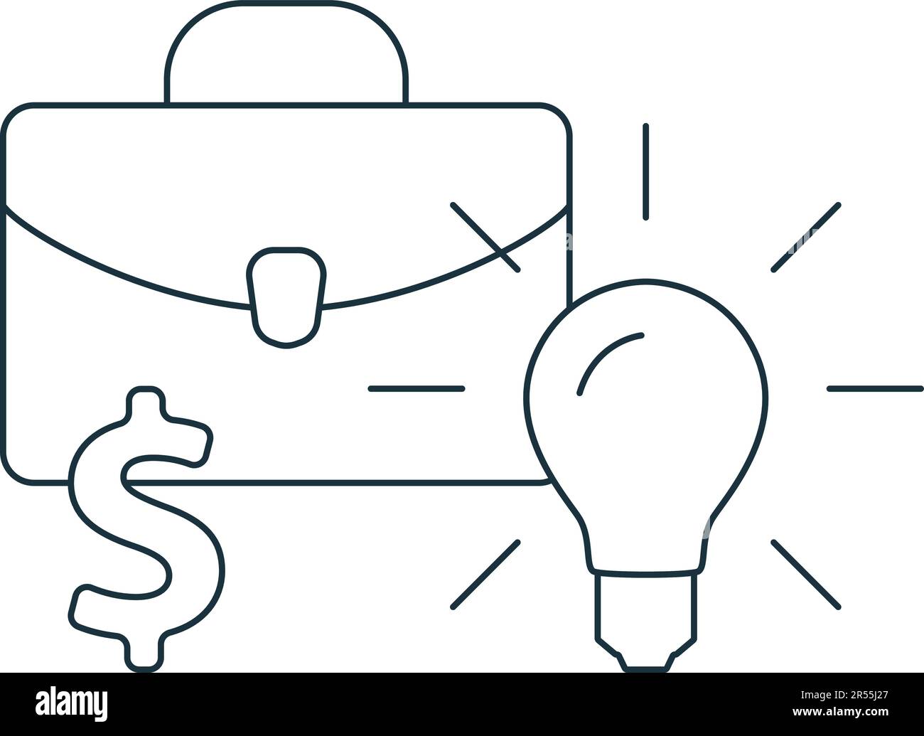 Business idea icon. Monochrome simple sign from idea collection ...