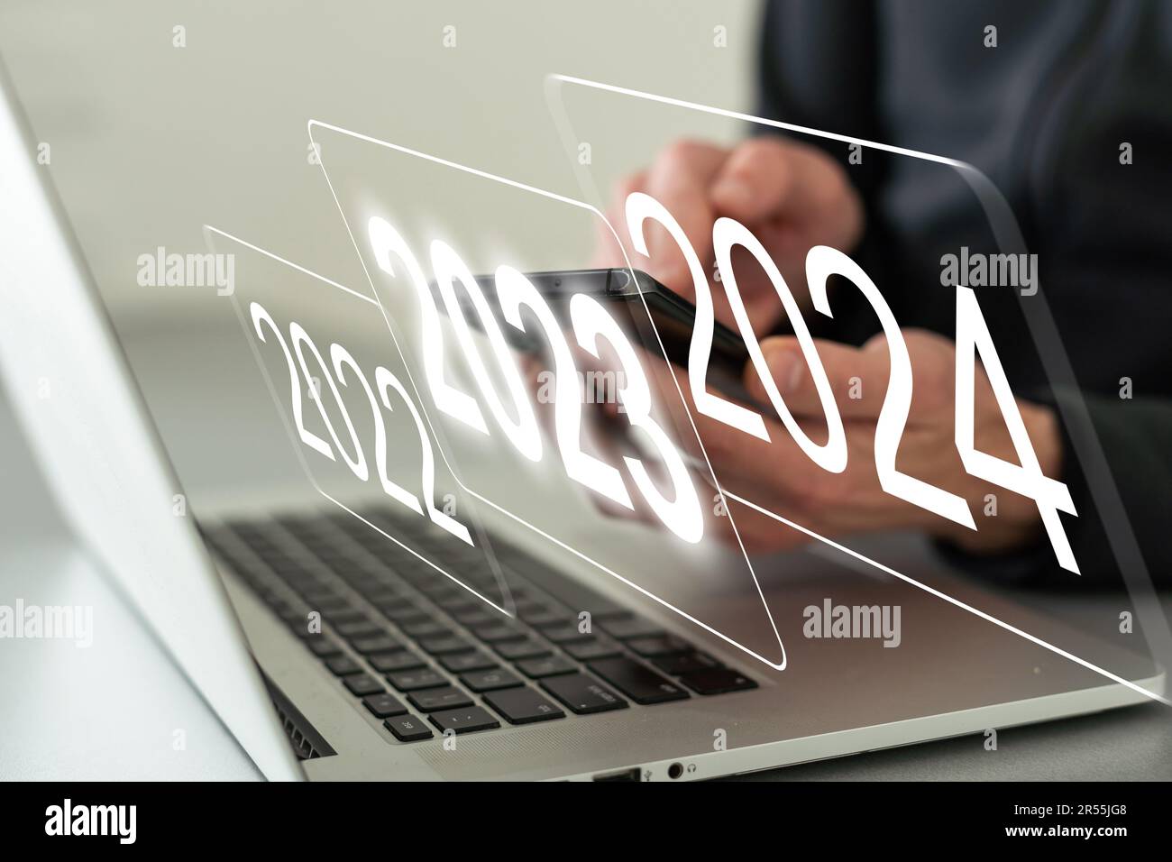 Development of successful economic growth in 2022, 2023 to 2024 concept ...