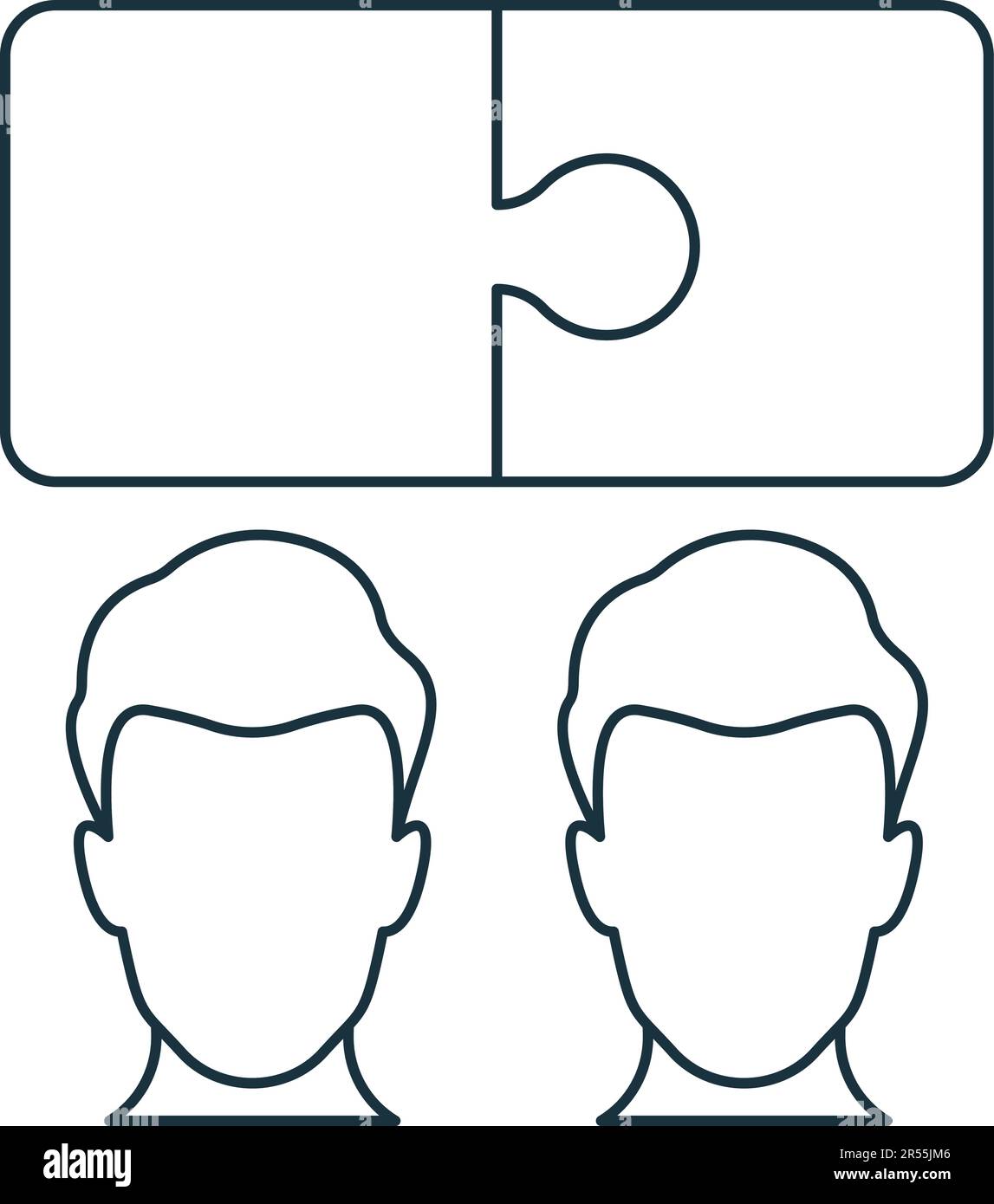 Collaboration icon. Monochrome simple sign from idea collection ...