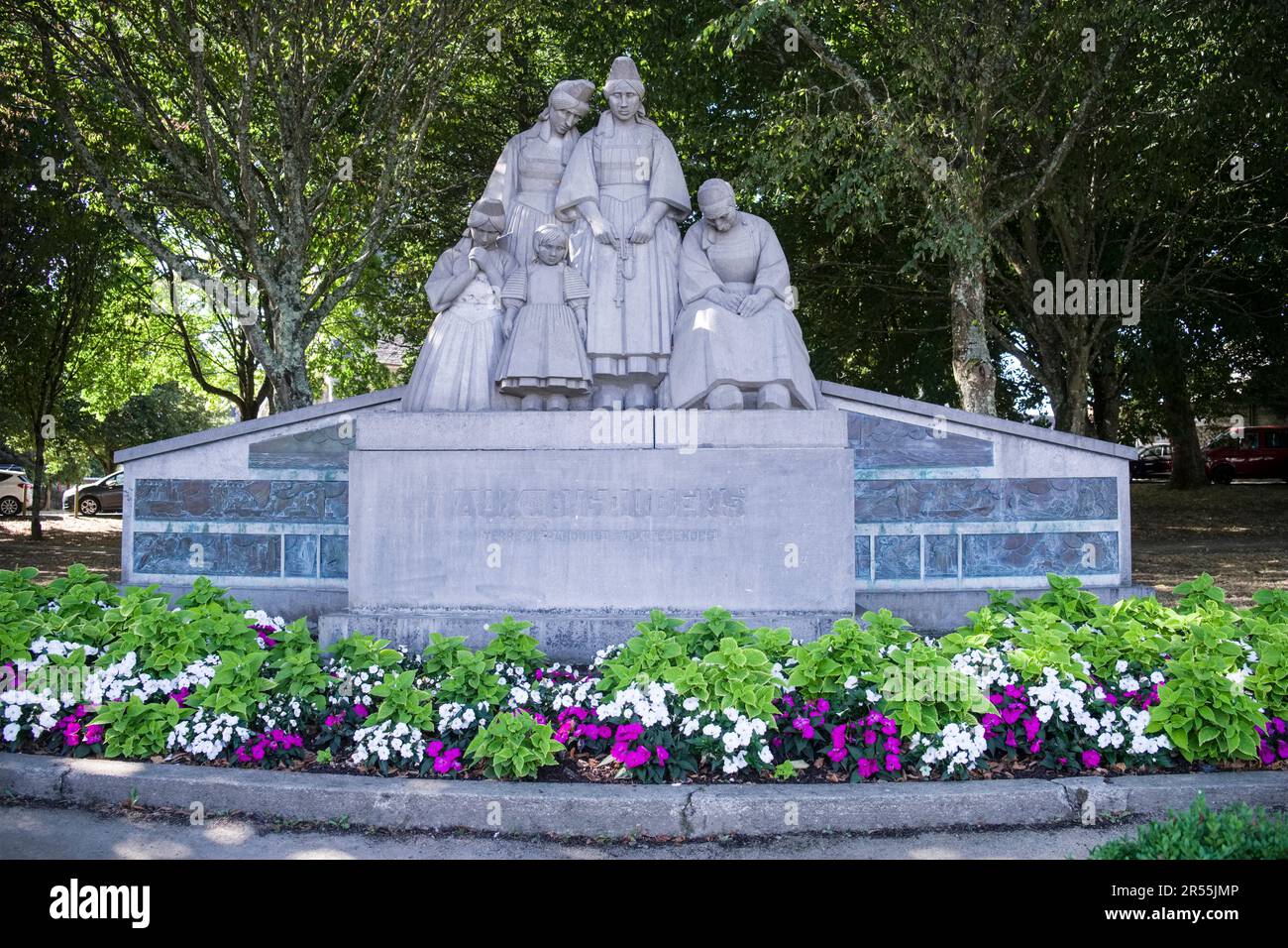 Pont-l'Abbe (Brittany, north-western France): monument “Aux Bigoudens ...