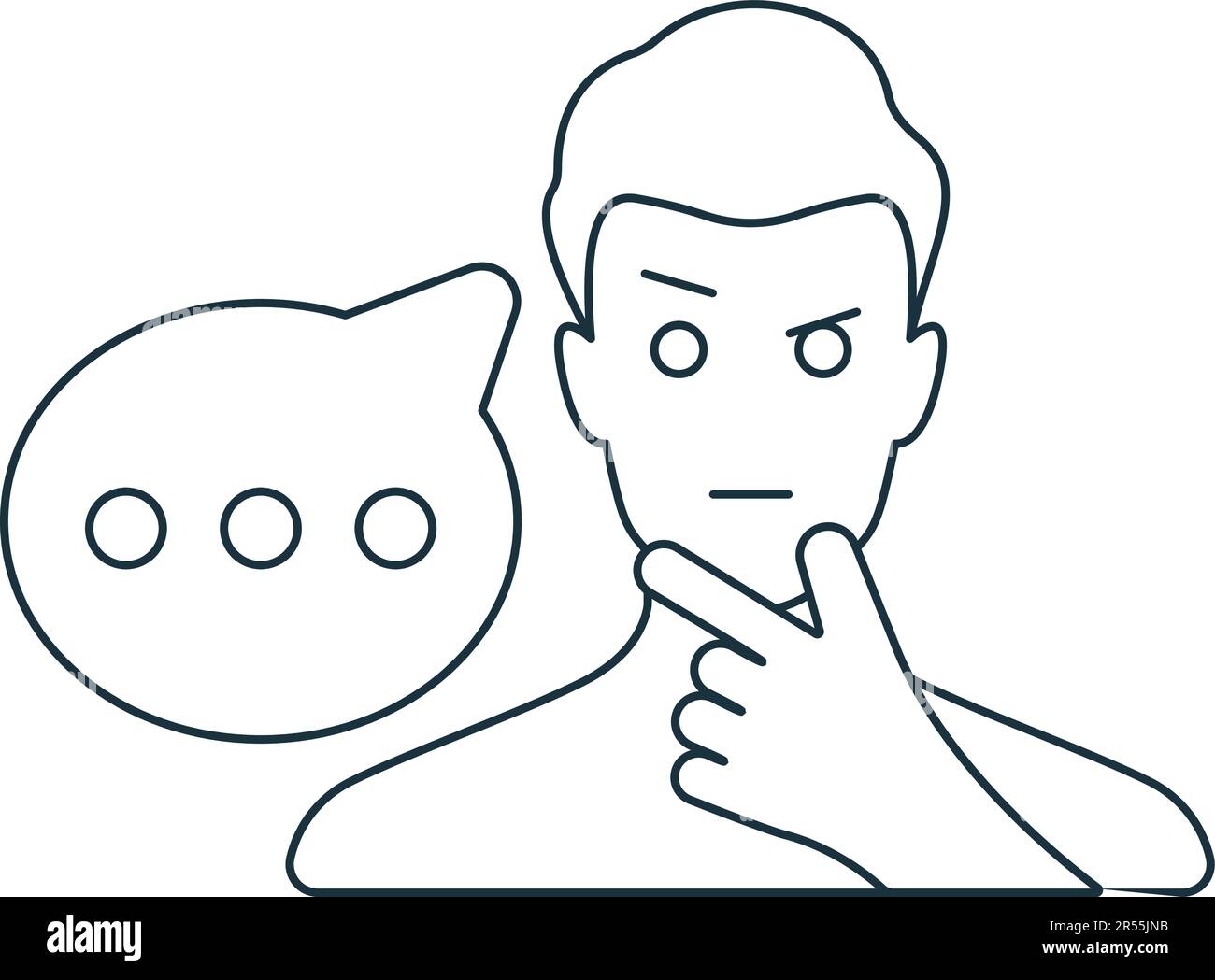 Thinking icon. Monochrome simple sign from idea collection. Thinking ...