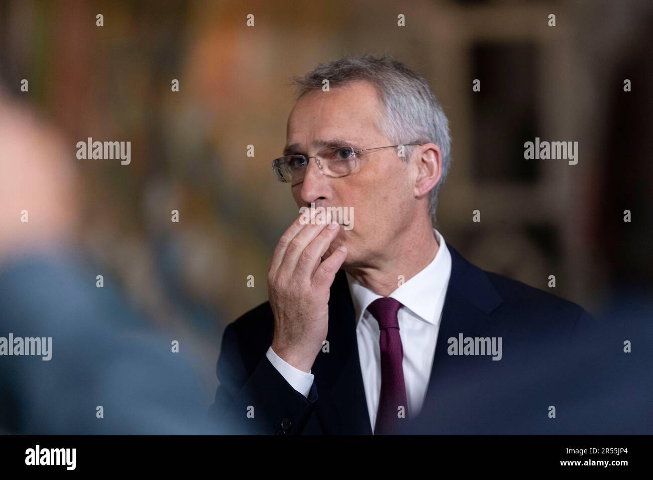 Oslo 20230601.NATO Secretary General Jens Stoltenberg arrives at Oslo ...