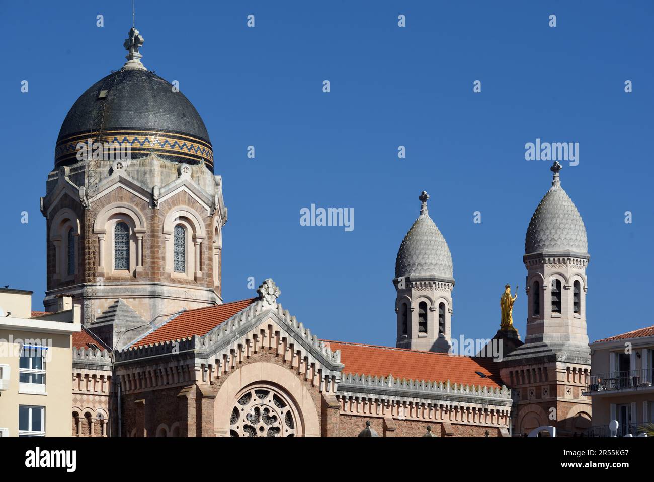 Domes and Skyline of the Notre Dame de la Victoire Church Saint Raphael ...