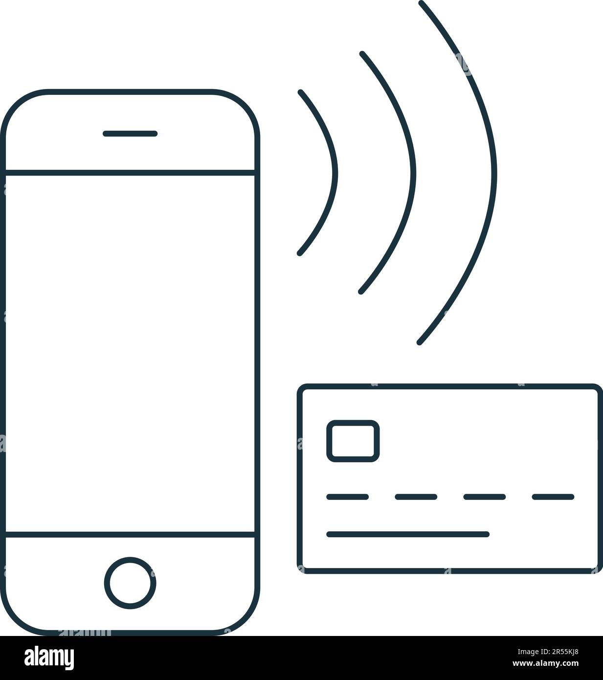 NFC icon. Monochrome simple sign from intellectual property collection ...