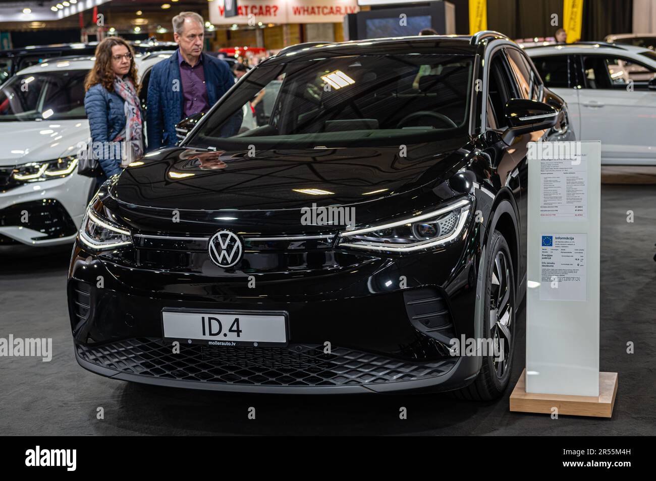 Riga, Latvia, April 28, 2023: Volkswagen ID.4 all-electric SUV-coupe ...