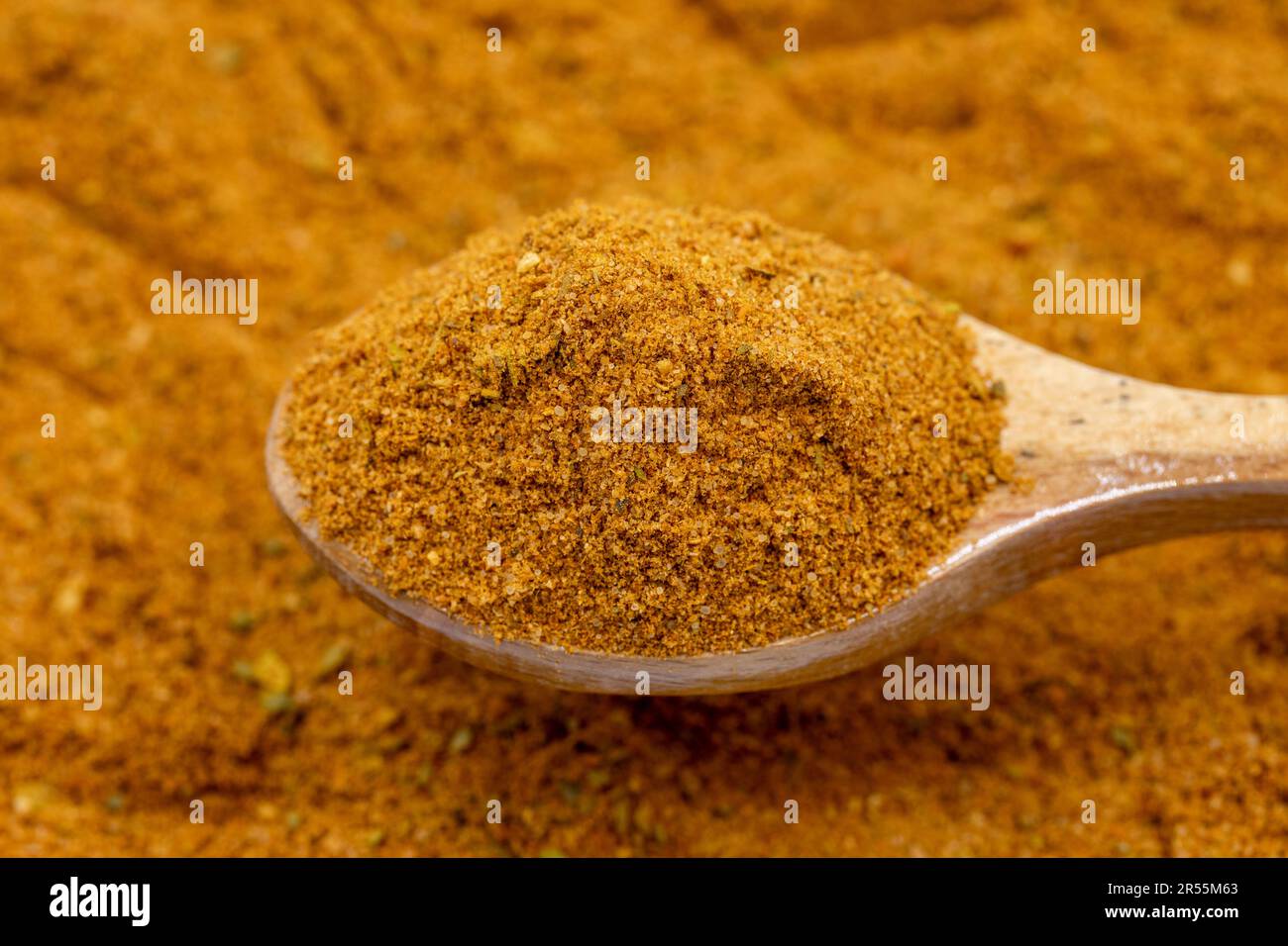 Pile of cajun powder as background, spice or seasoning as background ...