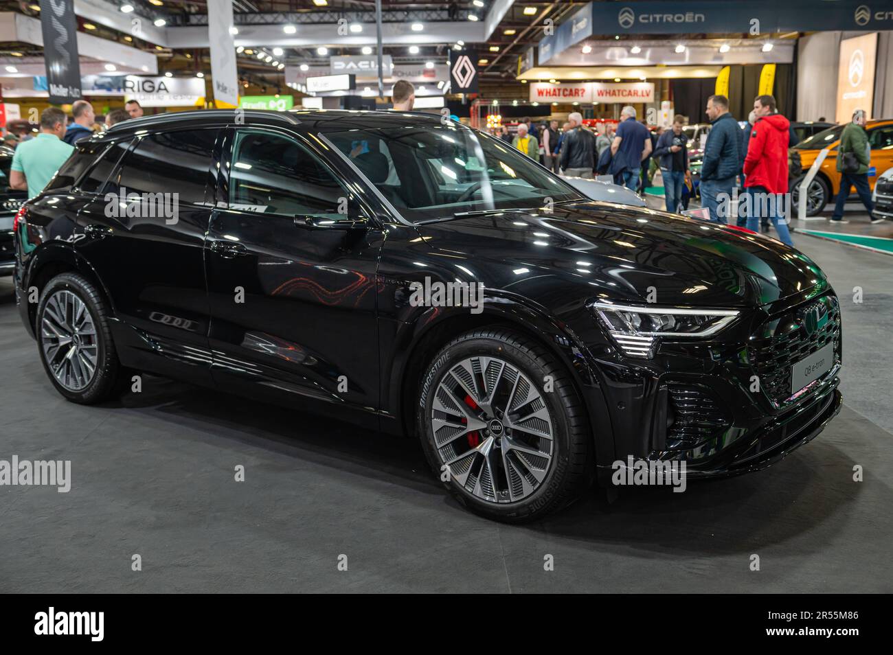 Riga, Latvia, April 28, 2023: New electric supercar Audi Q8 e-tron ...