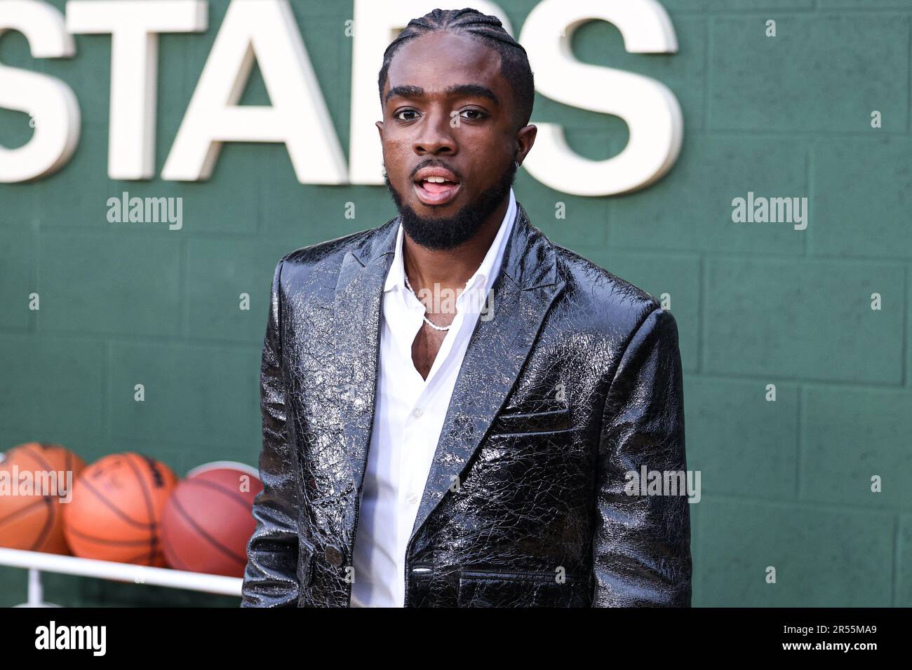 WESTWOOD, LOS ANGELES, CALIFORNIA, USA - MAY 31: American actor Caleb McLaughlin arrives at the ...